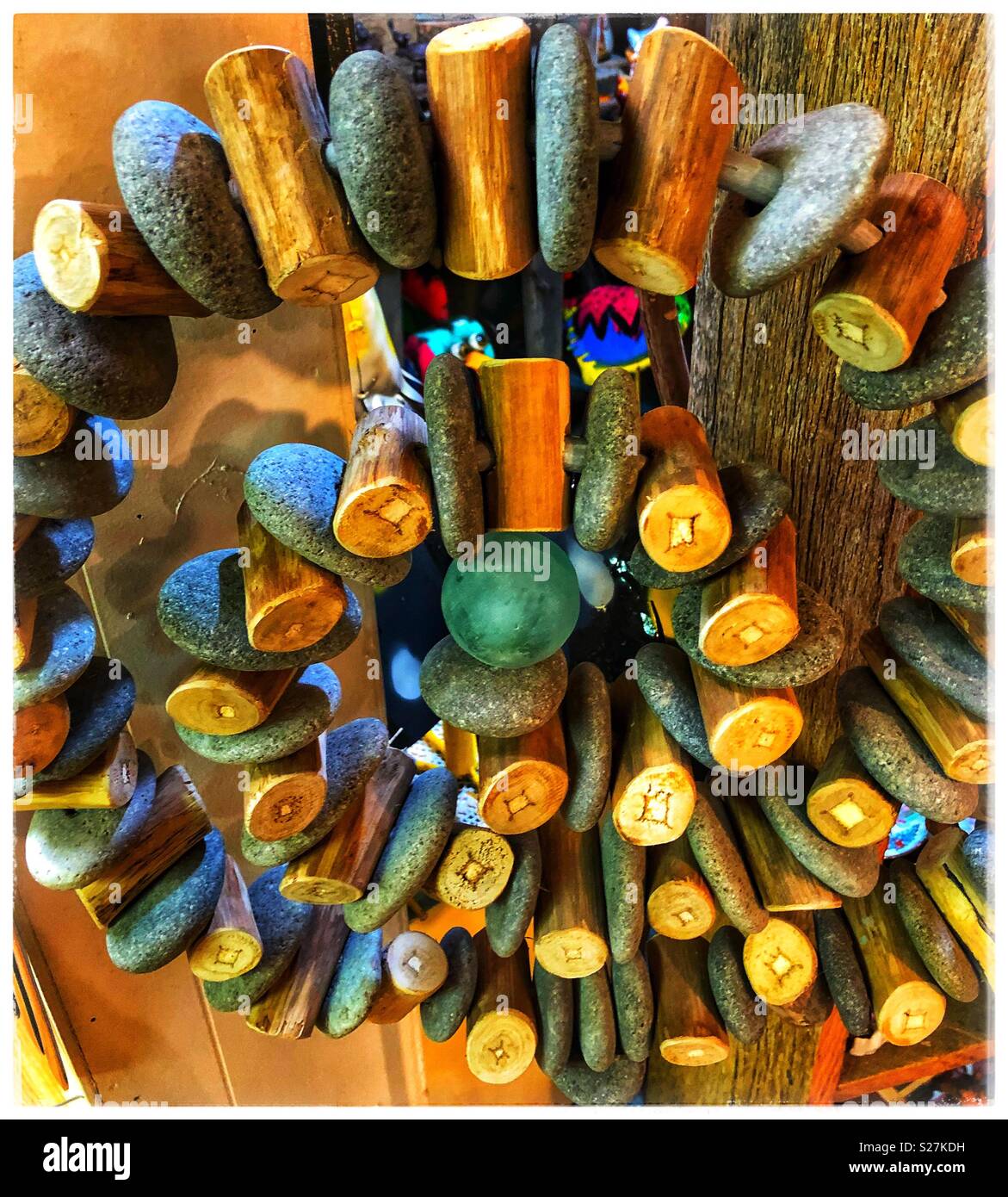 Wood and stone spiral art work hi-res stock photography and images - Alamy