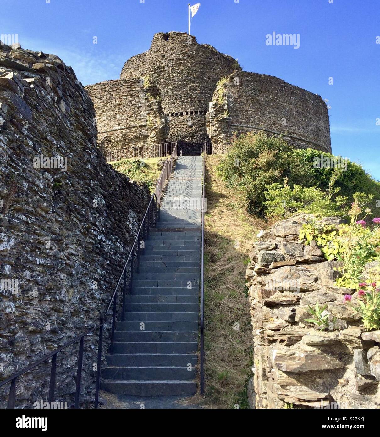 Launceston castle cornwall Stock Photo - Alamy