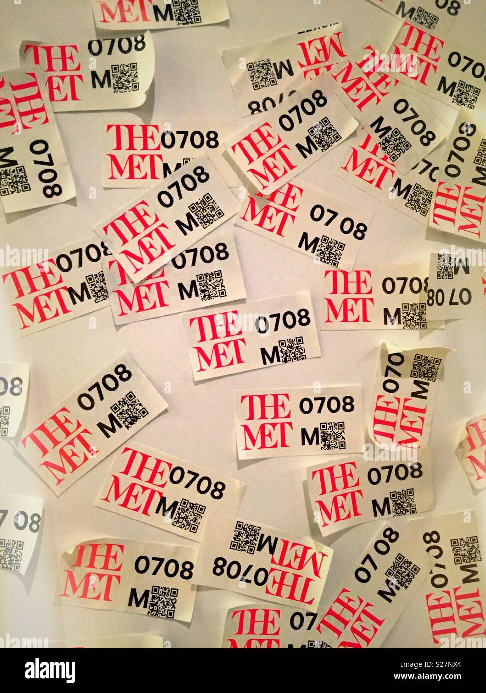 Proof of payment sticker board, the Metropolitan Museum of art, New ...