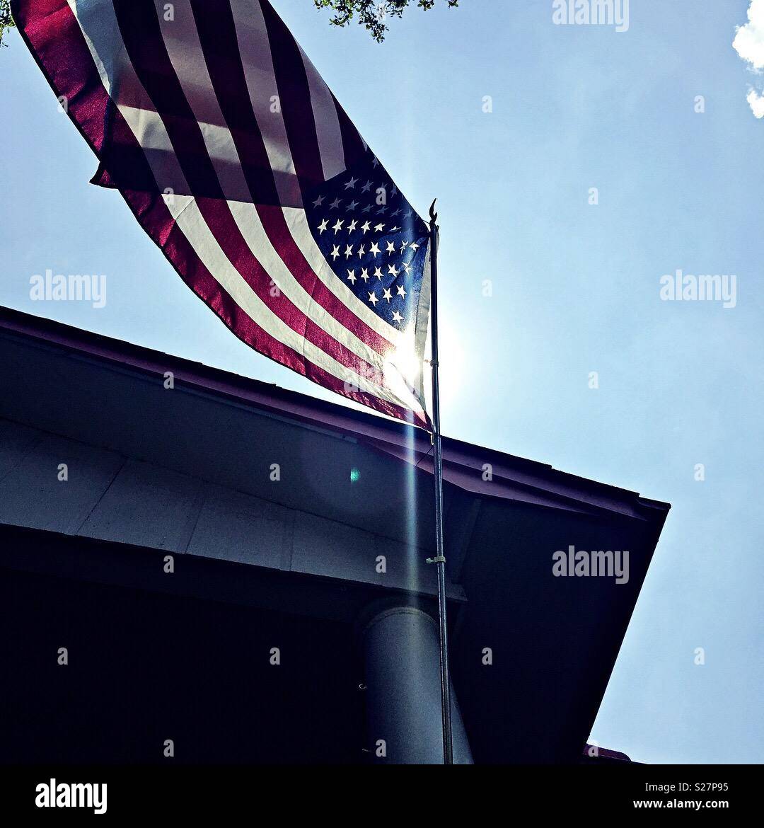 American flag with sun hi-res stock photography and images - Alamy