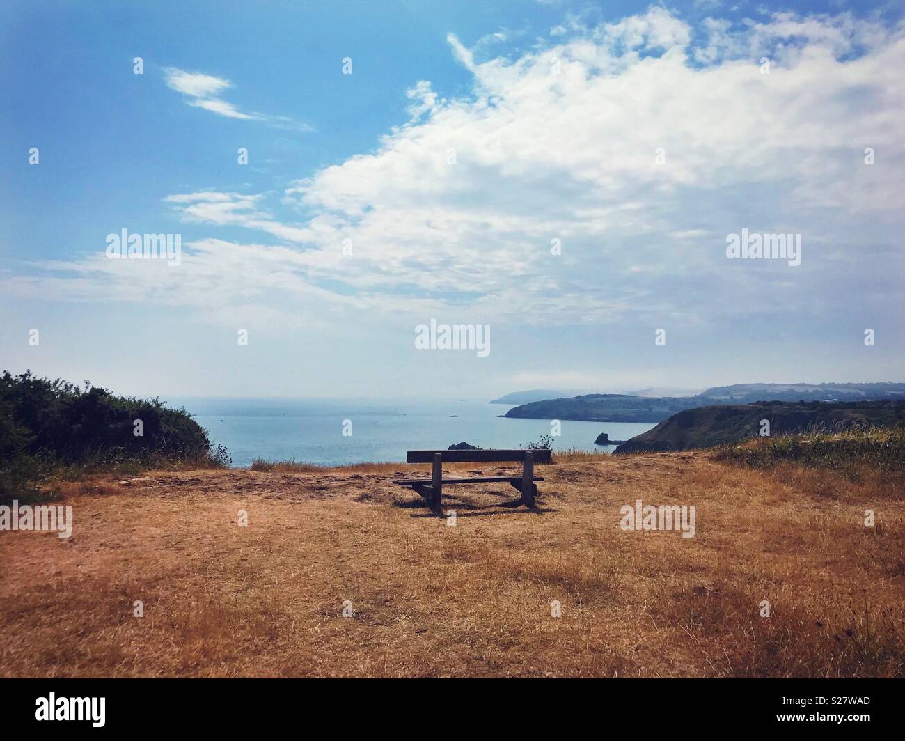 A bench with a view Stock Photo - Alamy