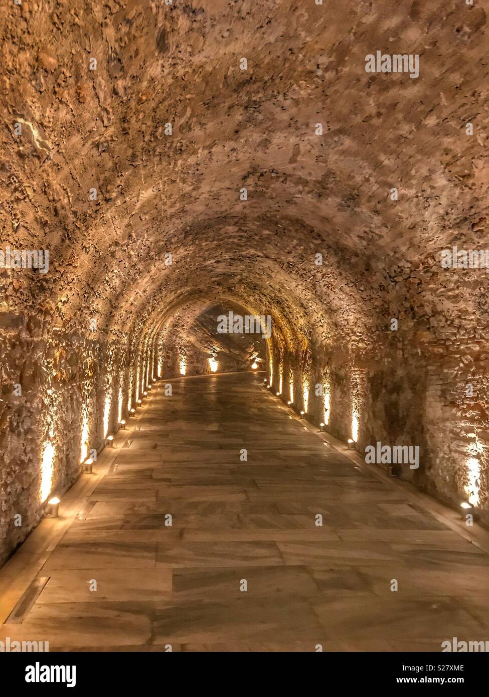 Lit tunnel, Olympic Stock Photo - Alamy