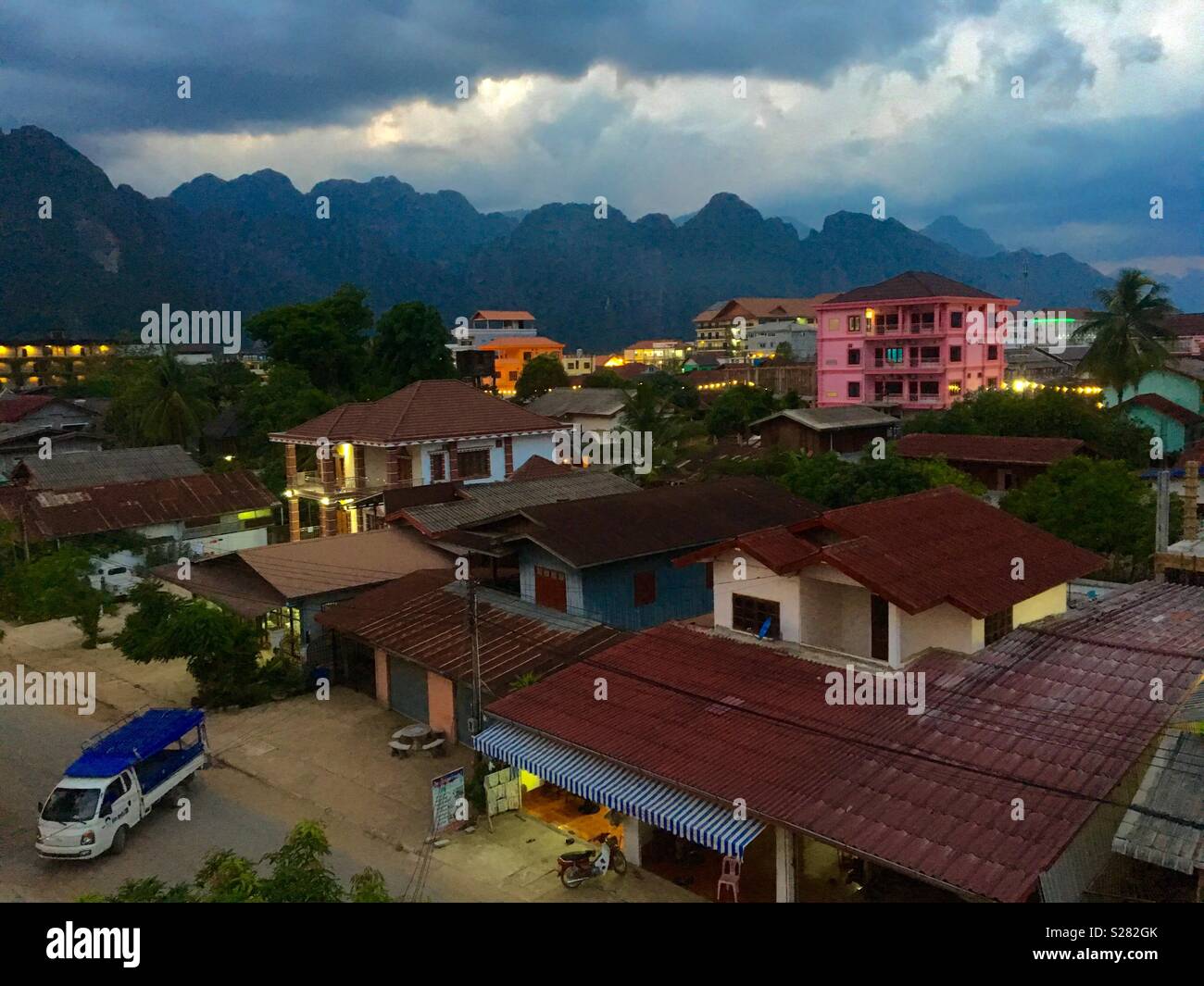 Van Vieng Laos Stock Photo - Alamy