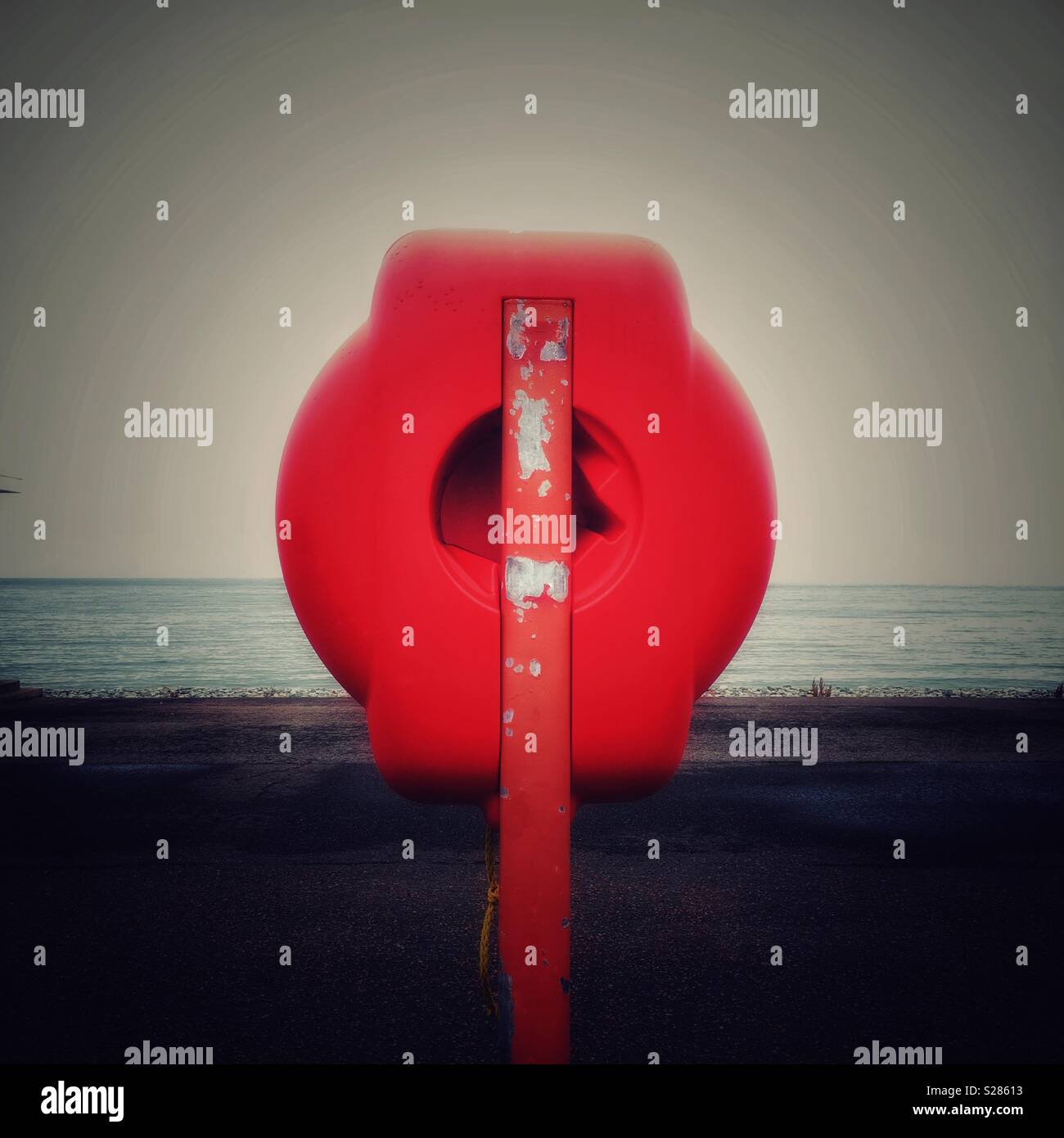 Lifebuoy on pier Stock Photo - Alamy