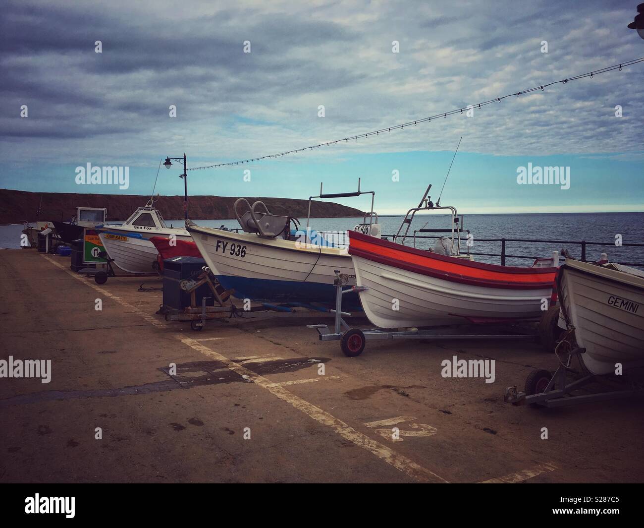 Coble landing filey hi-res stock photography and images - Alamy