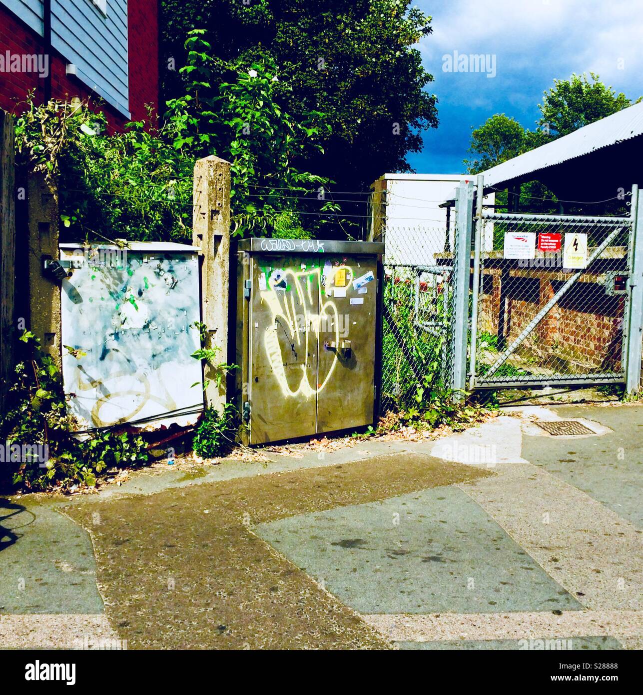 Graffiti vandalism in Canterbury, Kent Stock Photo - Alamy