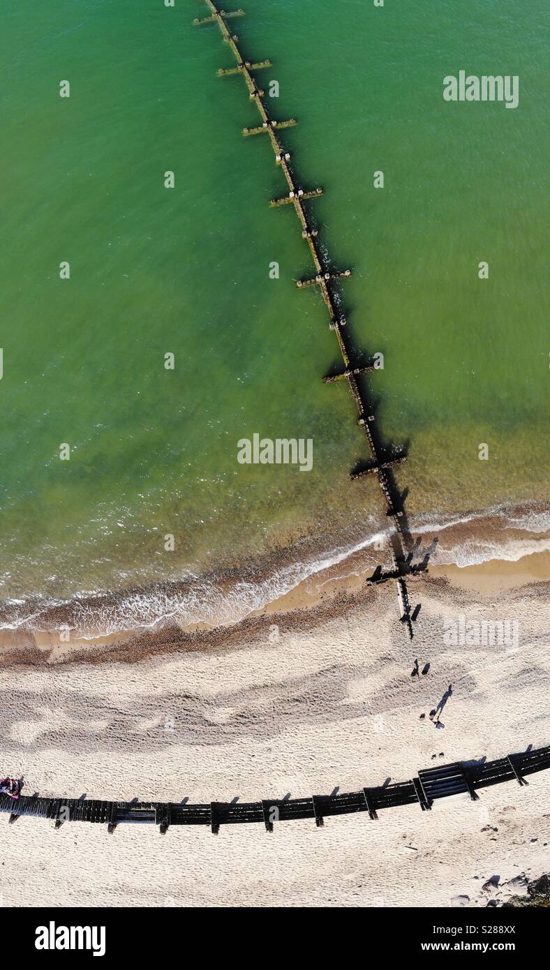 Groynes aerial hi-res stock photography and images - Alamy
