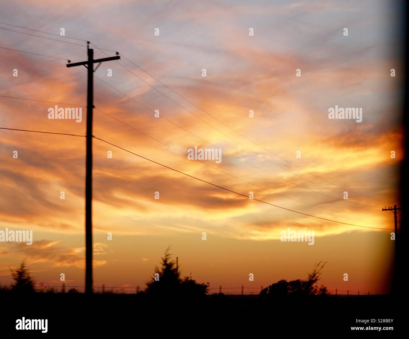 Power line sunset hi-res stock photography and images - Alamy