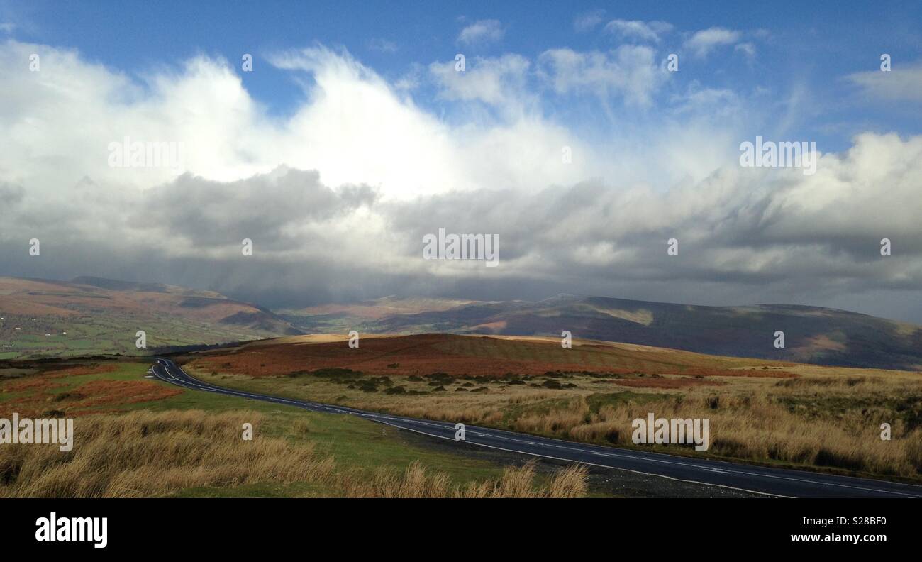 Llangynidr mountain road hi-res stock photography and images - Alamy