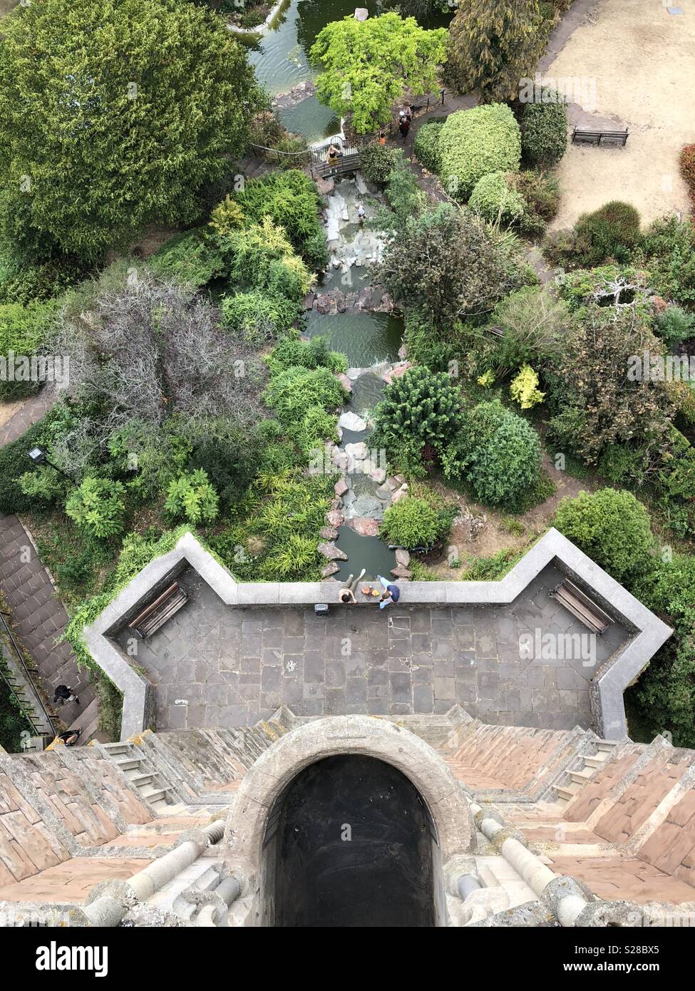 Looking down onto Brandon Hill from Brandon Tower Stock Photo - Alamy