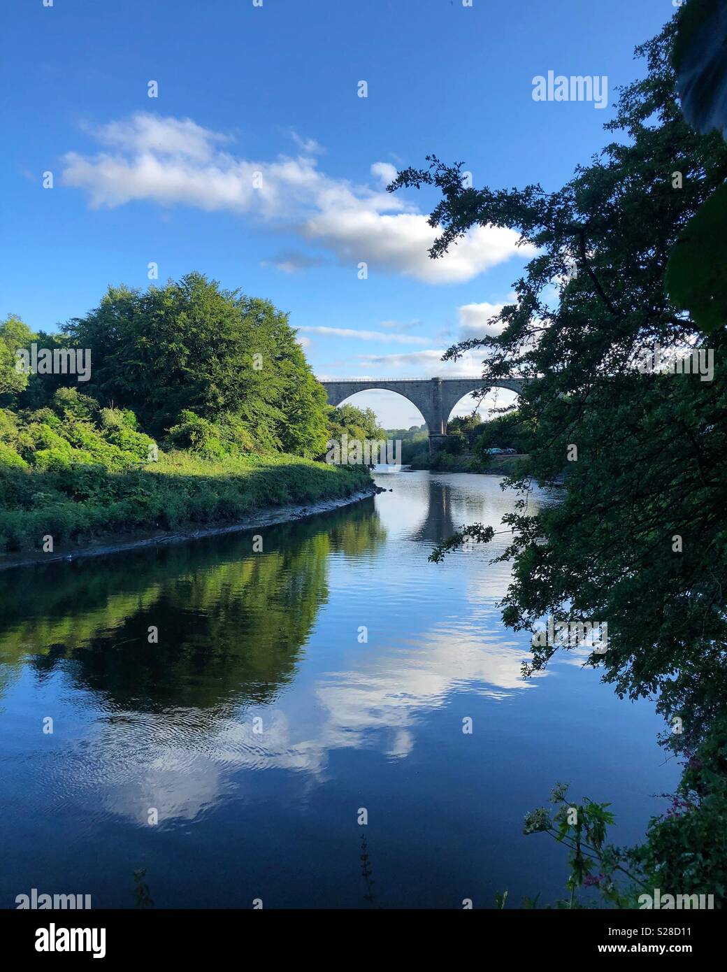 Evening river walk Stock Photo - Alamy