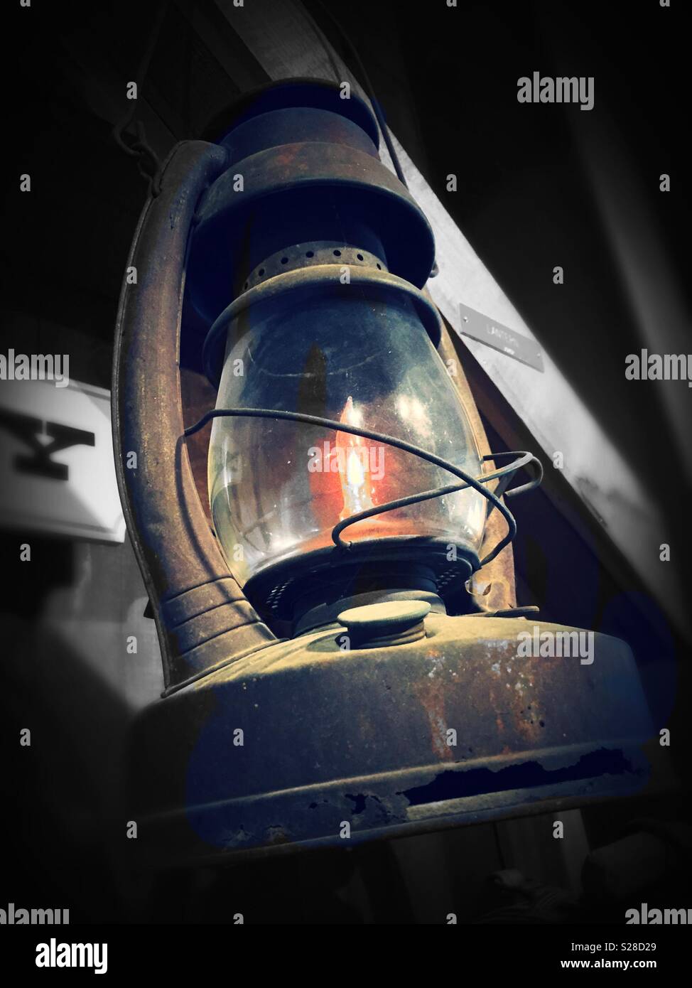 Old vintage gas lantern, USA Stock Photo - Alamy