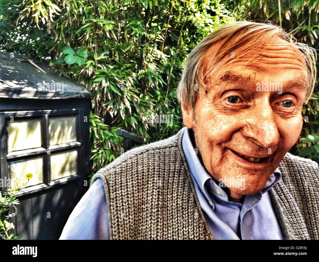 Happy old age pensioner Stock Photo - Alamy