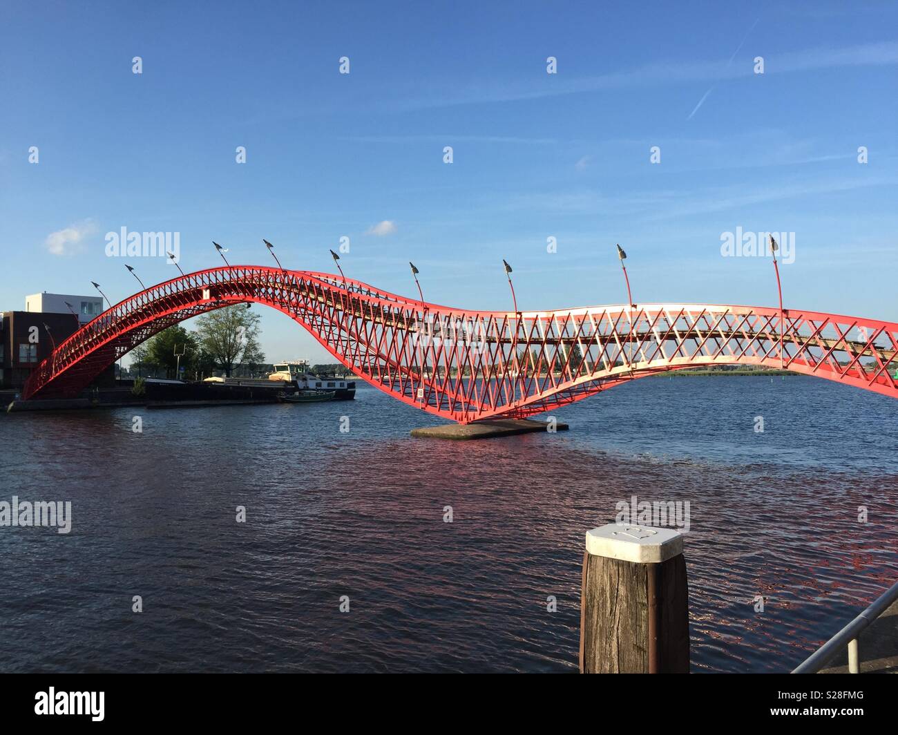 Red bridge amsterdam Stock Photo - Alamy