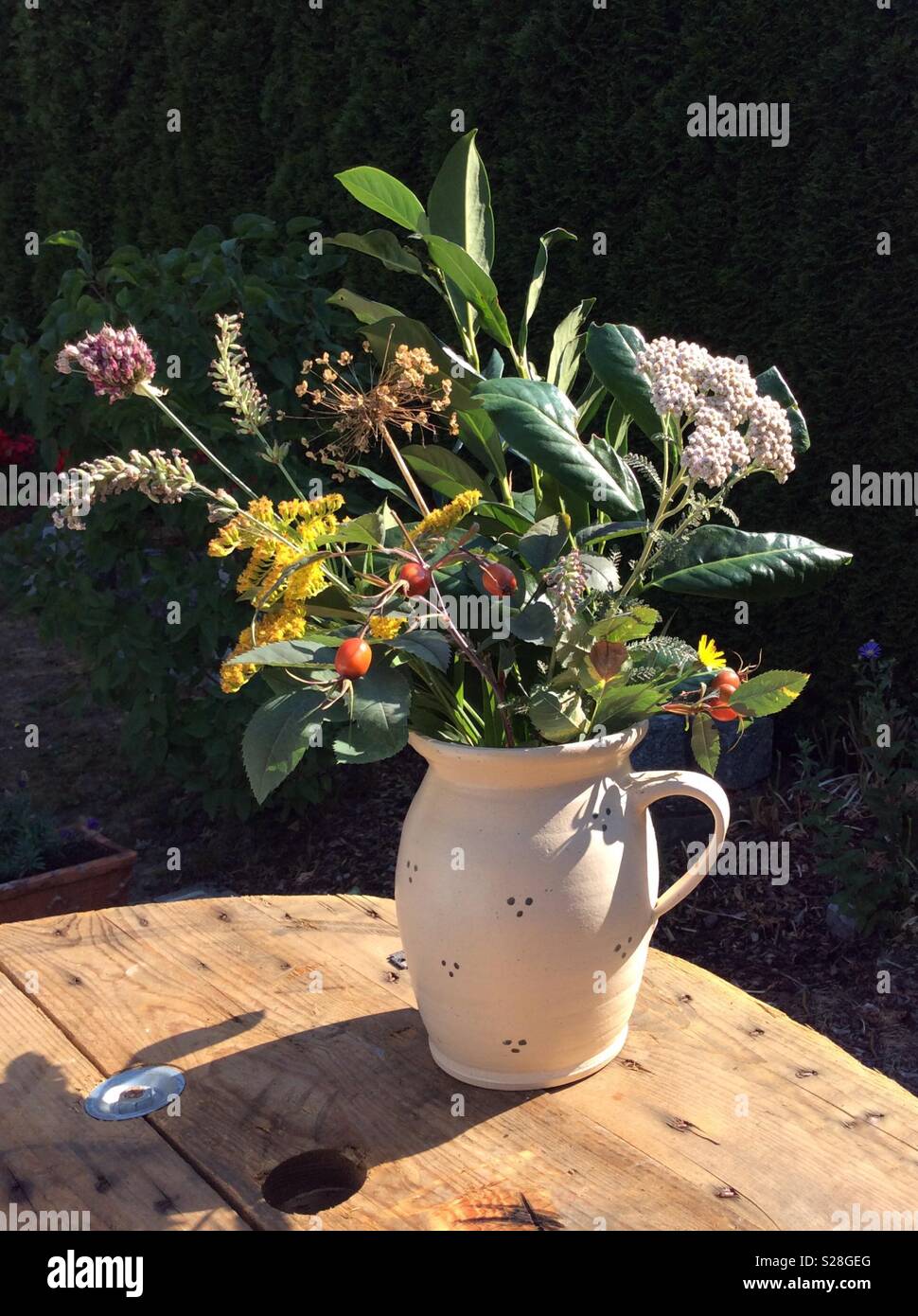 Wooden cable roll hi-res stock photography and images - Alamy