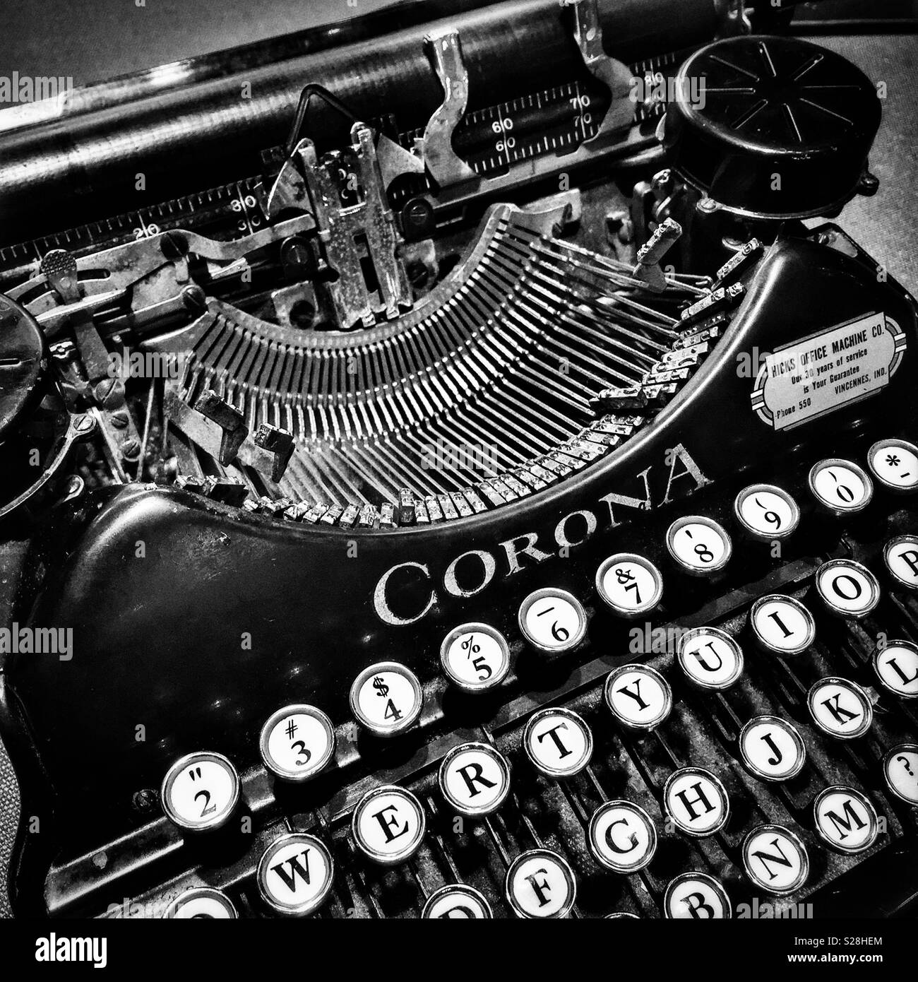 Detail of a 1920s Corona 4 typewriter Stock Photo - Alamy