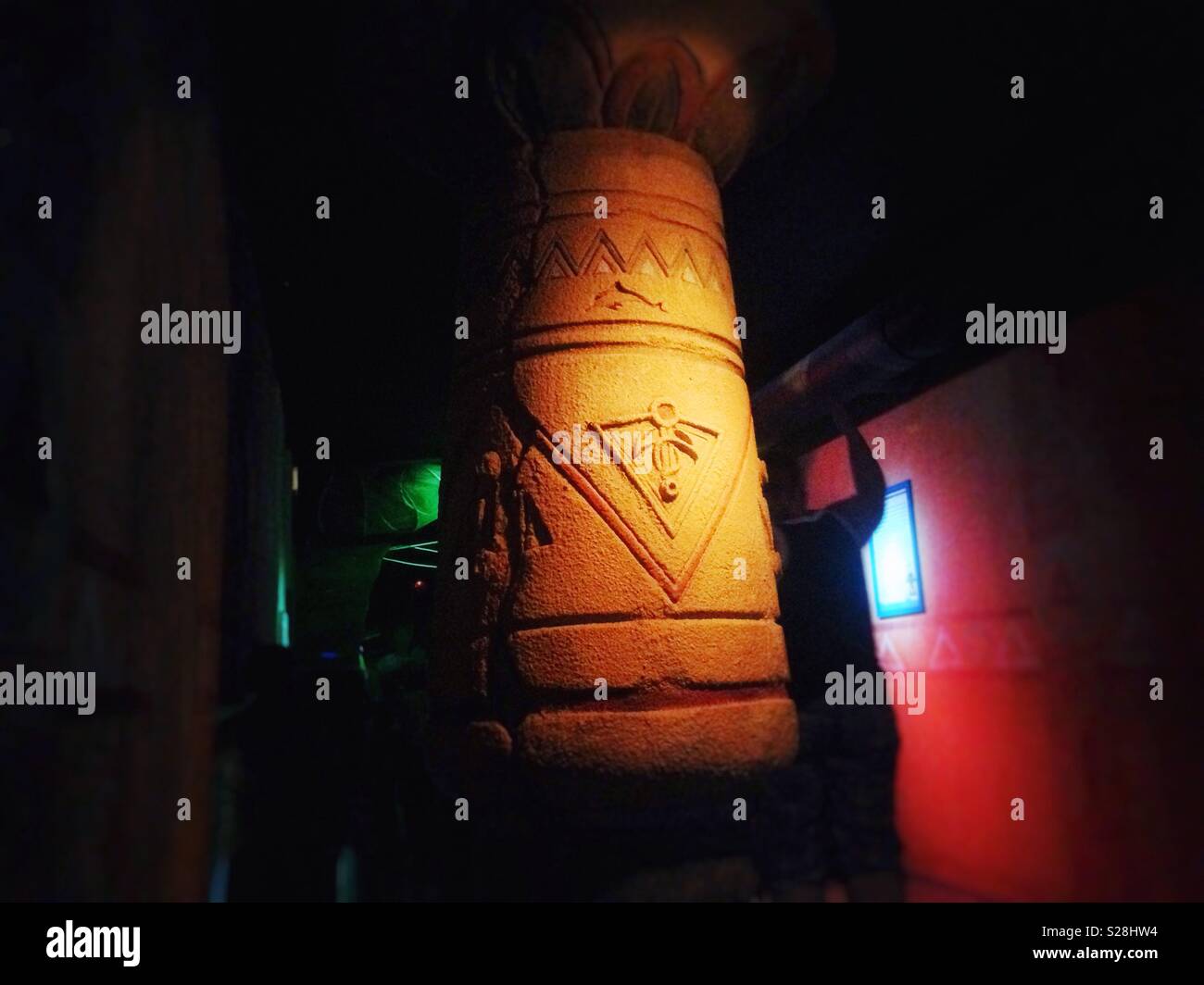 A column simulating the legendary land of Atlantis Stock Photo - Alamy