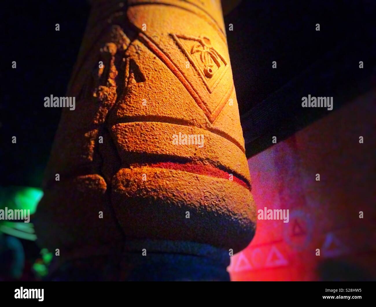 A column simulating the legendary land of Atlantis Stock Photo - Alamy