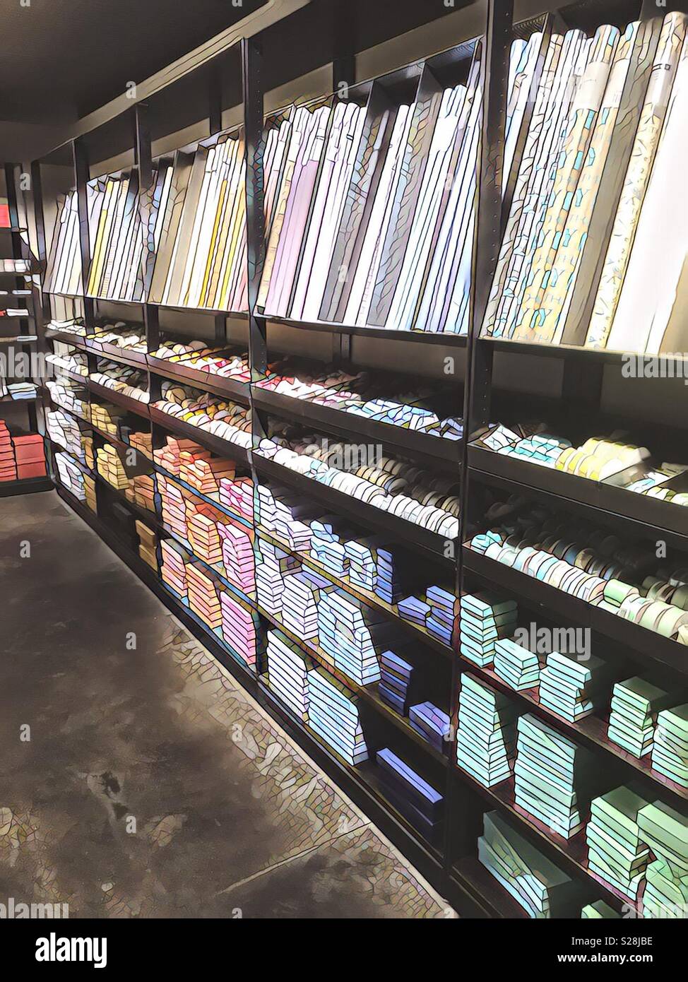 Spectrum of colours, gift wrap paper, retail display artistic Stock ...