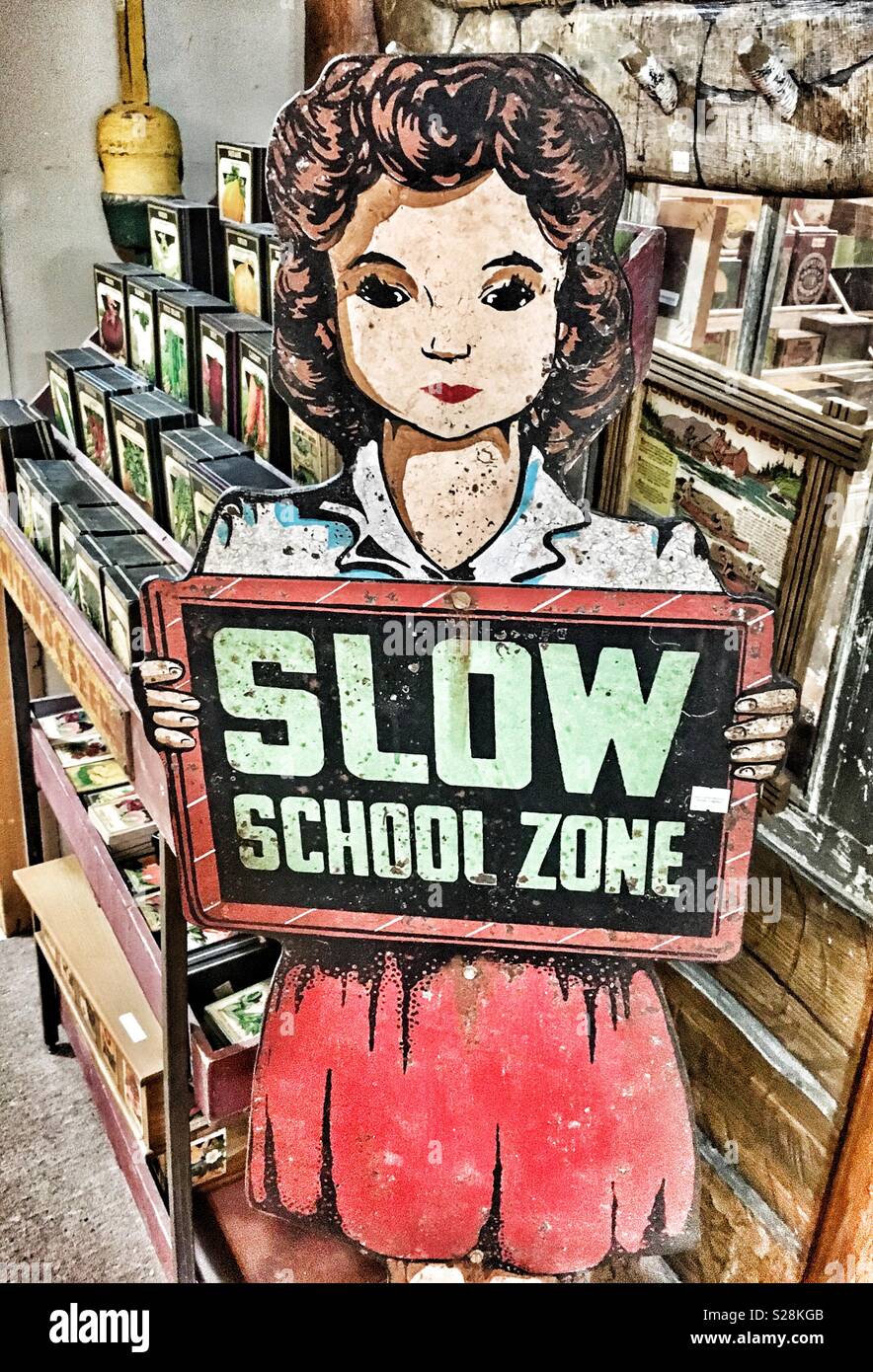 Slow School Zone Sign
