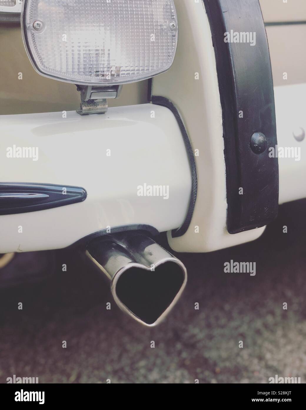 Love heart exhaust Stock Photo - Alamy