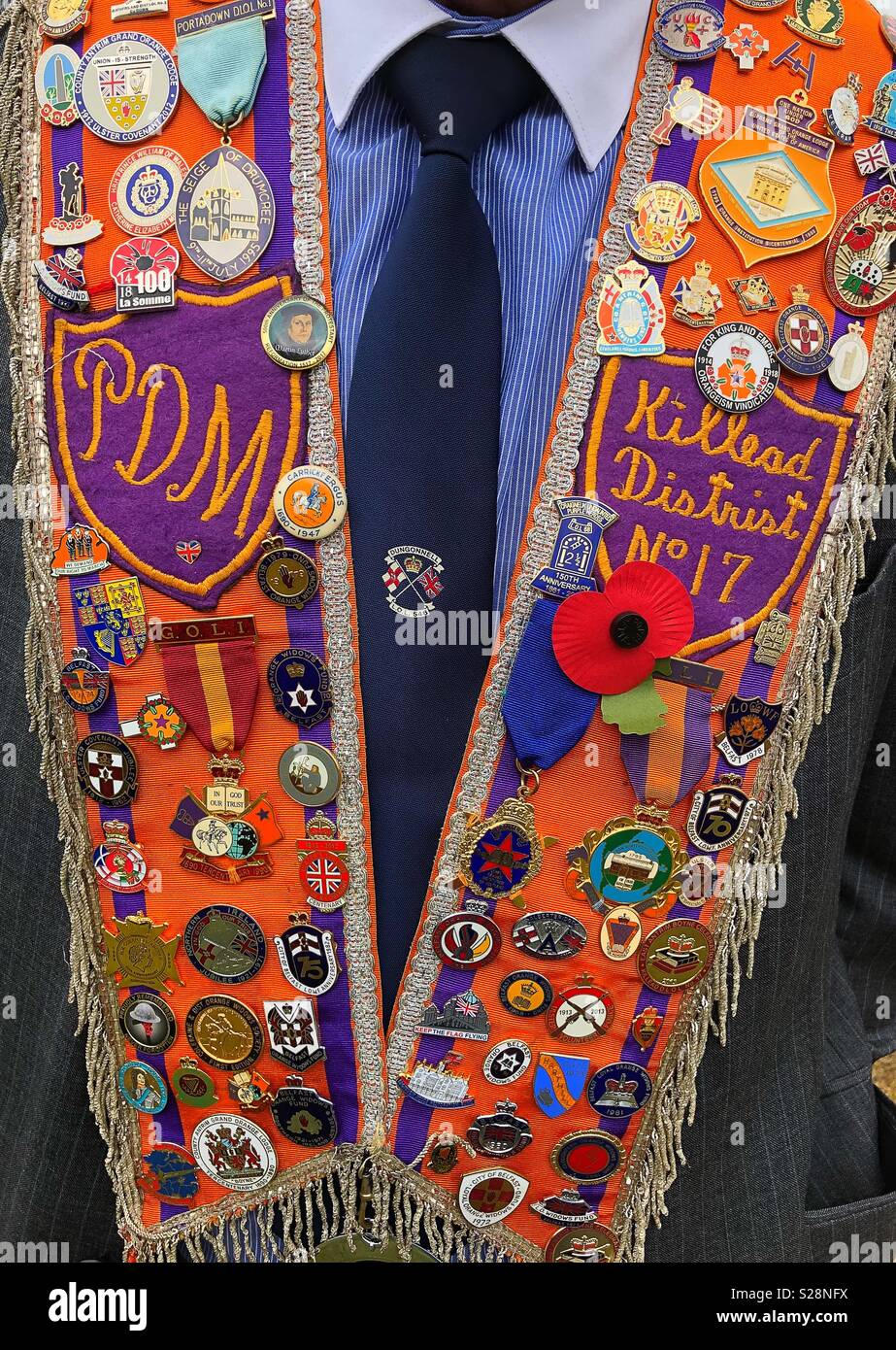 Orange order sash hi-res stock photography and images - Alamy