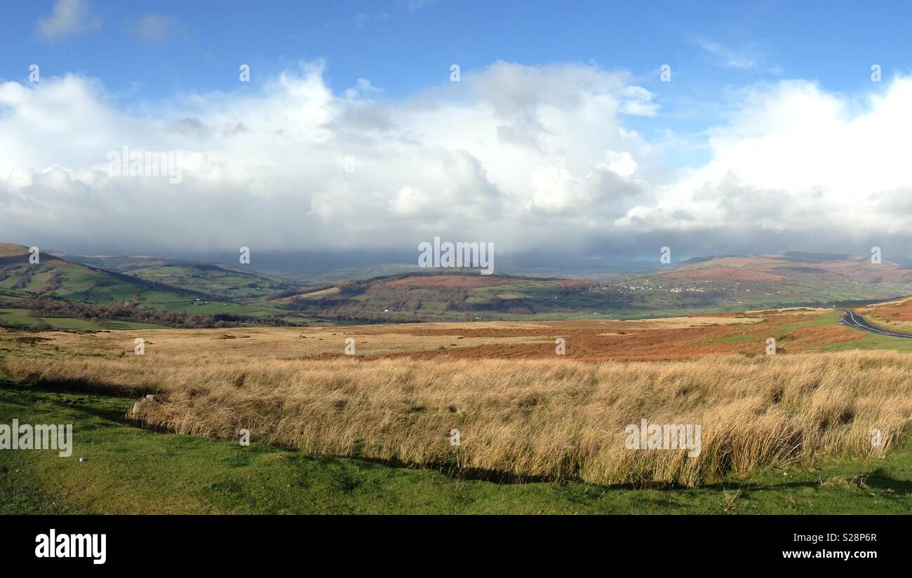 Llangynidr mountain road hi-res stock photography and images - Alamy