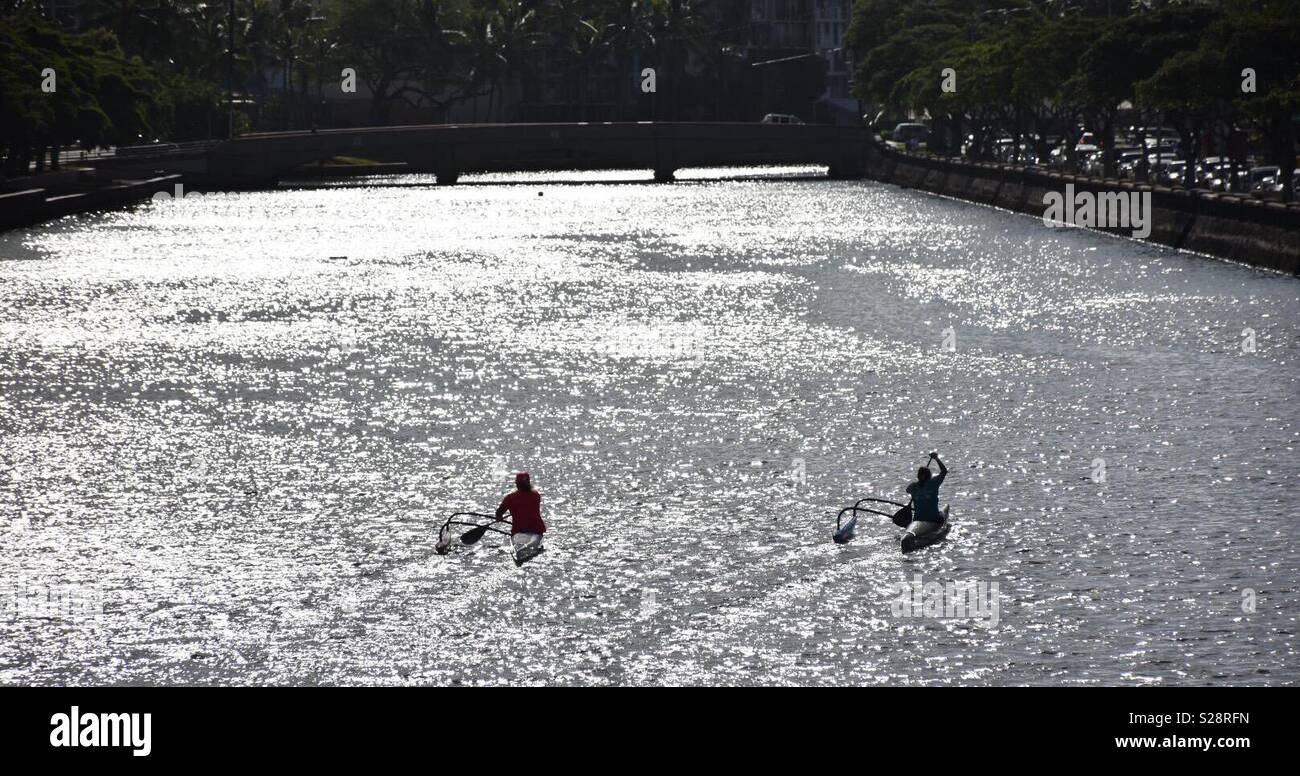 Morning on the Ala Wai Stock Photo - Alamy
