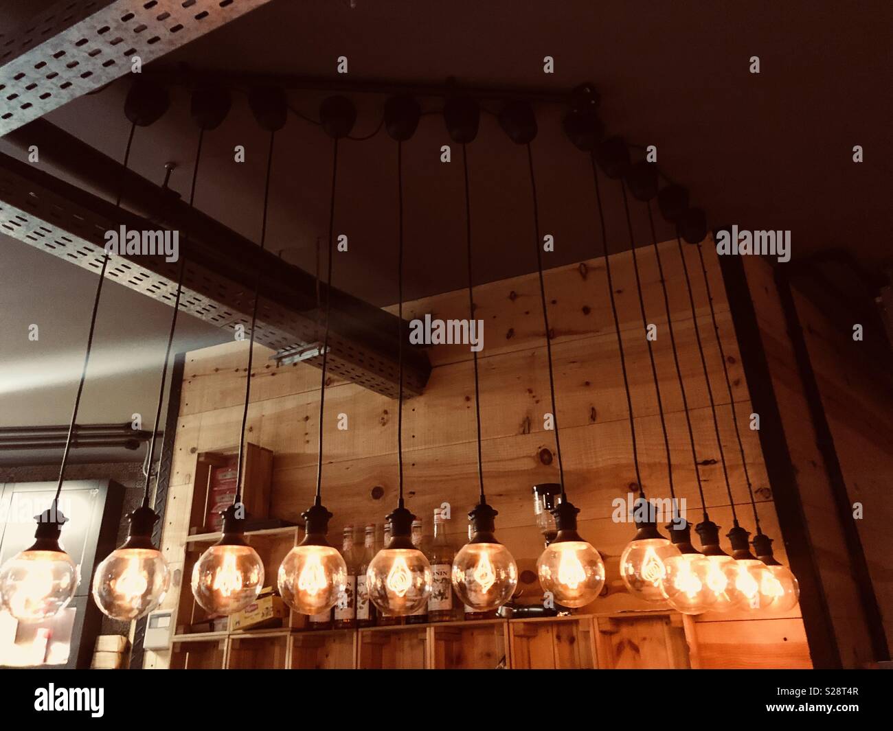 Cafe lights hi-res stock photography and images - Alamy