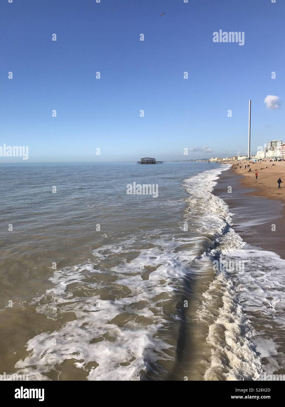 Sea view from Brighton Pier Stock Photo - Alamy