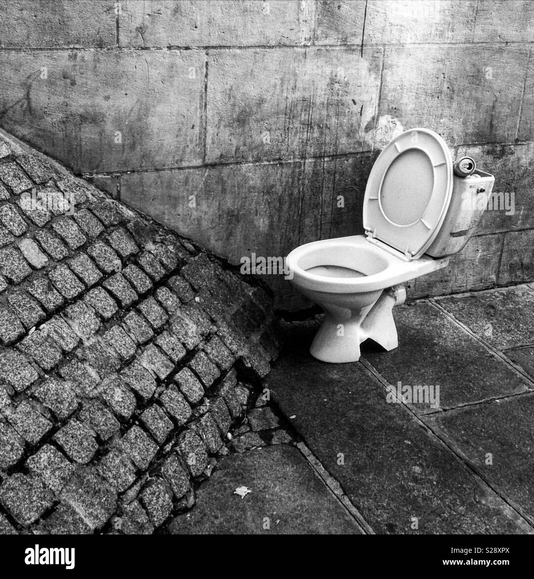 Loo toilet Black and White Stock Photos & Images - Alamy