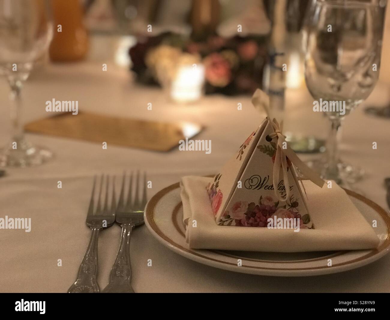 Wedding Dinner Table Stock Photo - Alamy