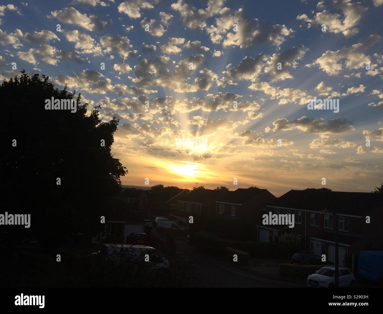 Housing estate sunset hi-res stock photography and images - Alamy