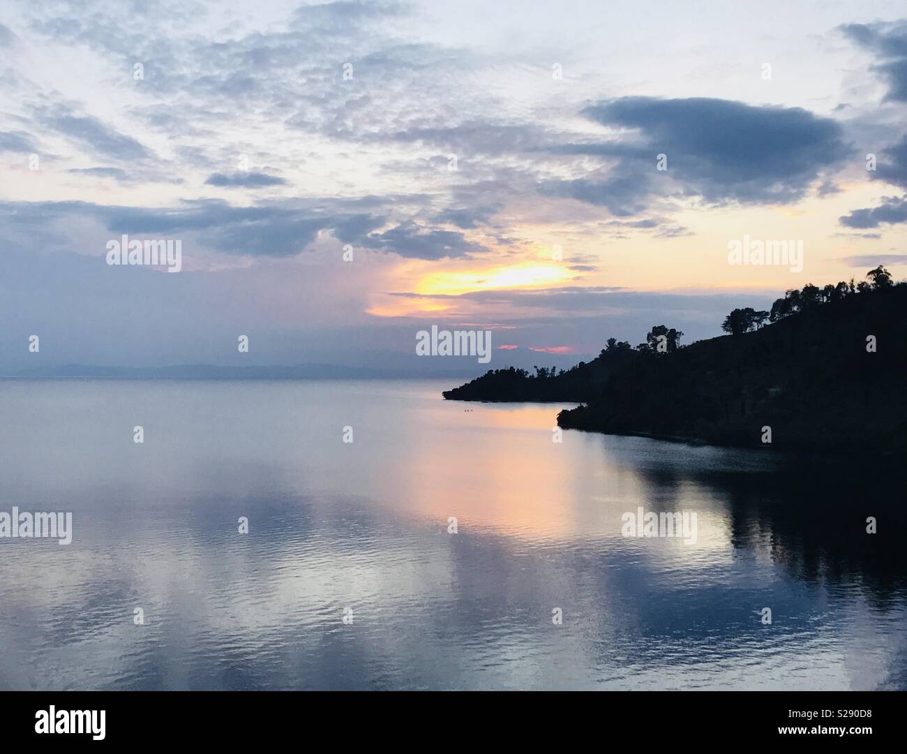 Sunset at Lake Kivu, Rwanda Stock Photo - Alamy
