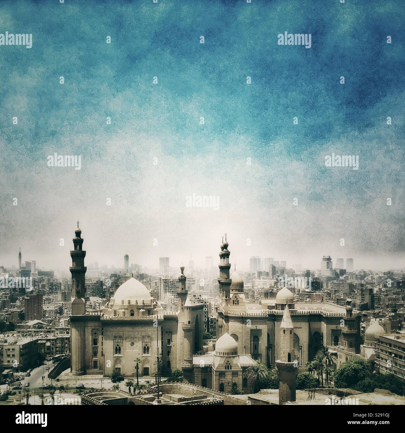 View over Cairo from Citadel Stock Photo - Alamy
