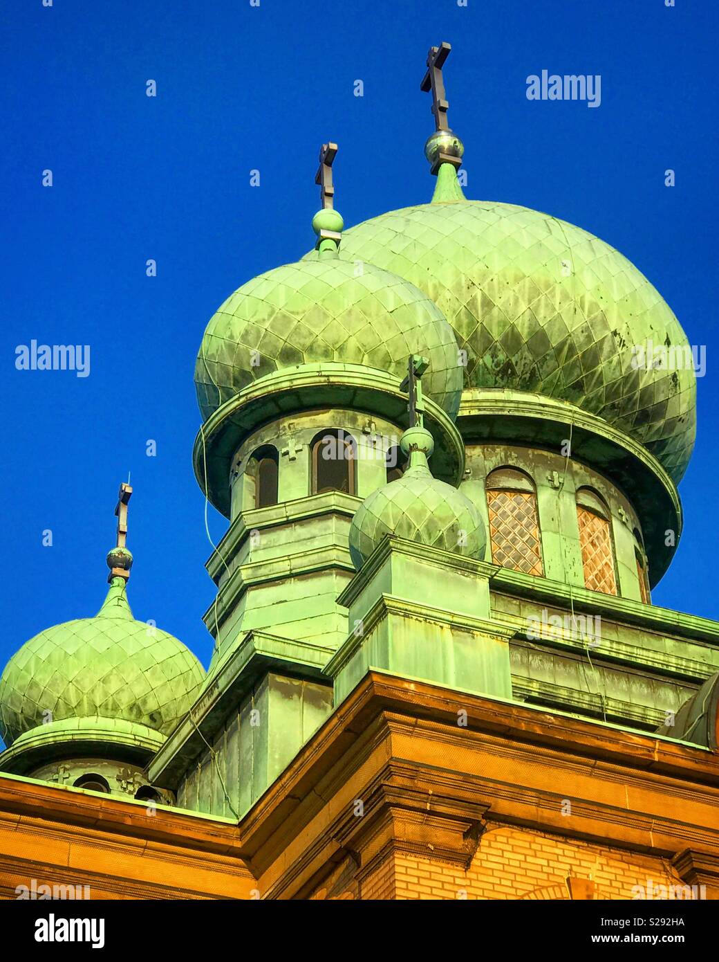 Domes of a Greek Orthodox Church, Cleveland, Ohio Stock Photo - Alamy