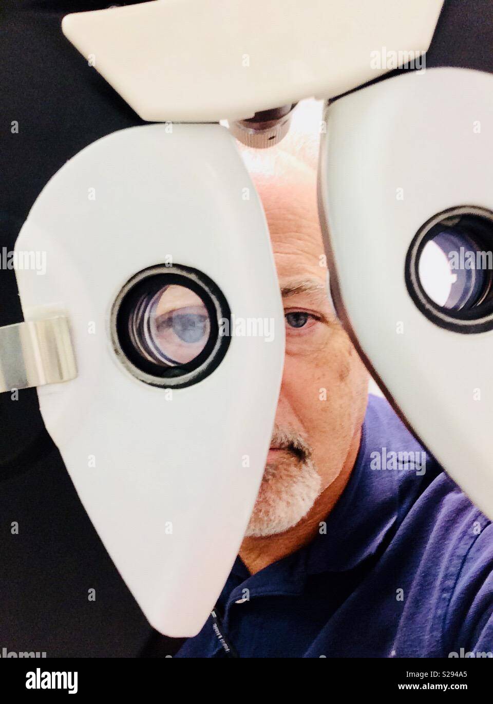 Selfie at an eye exam Stock Photo - Alamy