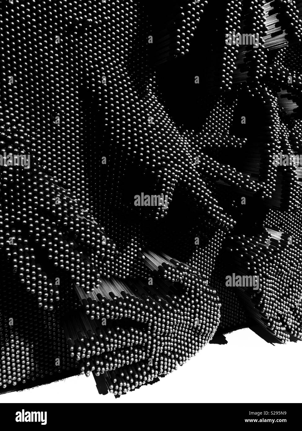 Needle board black and white Stock Photo - Alamy