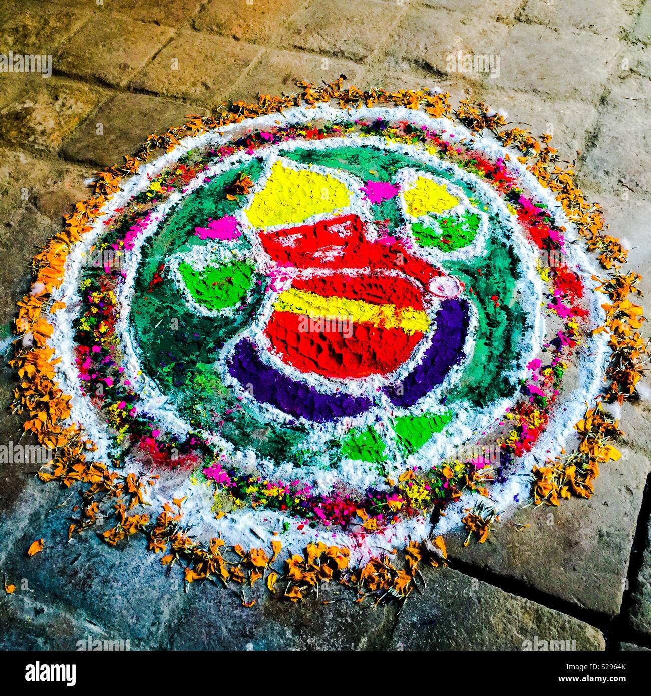Colour powder art, Nepal Stock Photo - Alamy