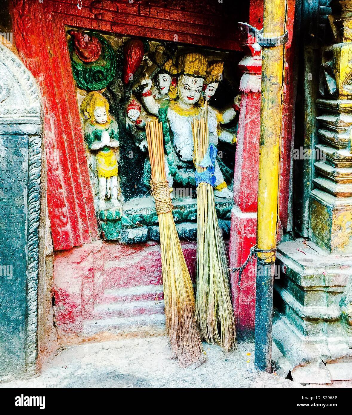 Religious sculpture, Nepal Stock Photo - Alamy