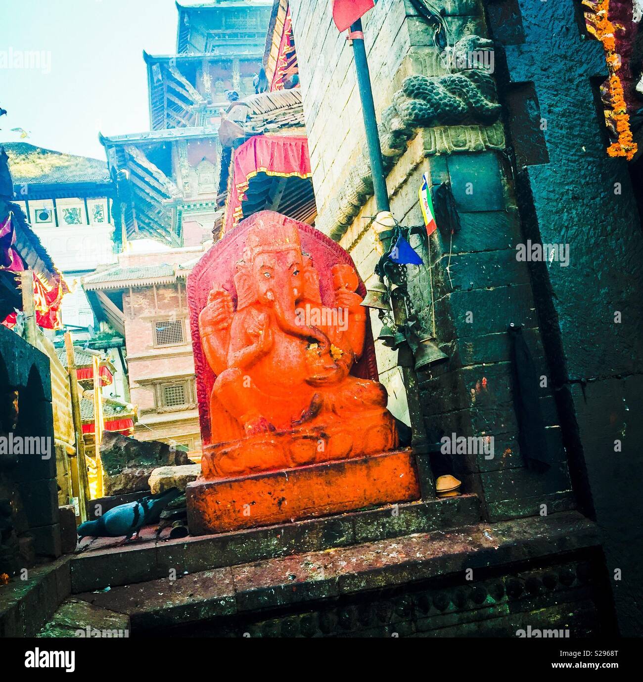 Religious sculpture, Nepal Stock Photo - Alamy