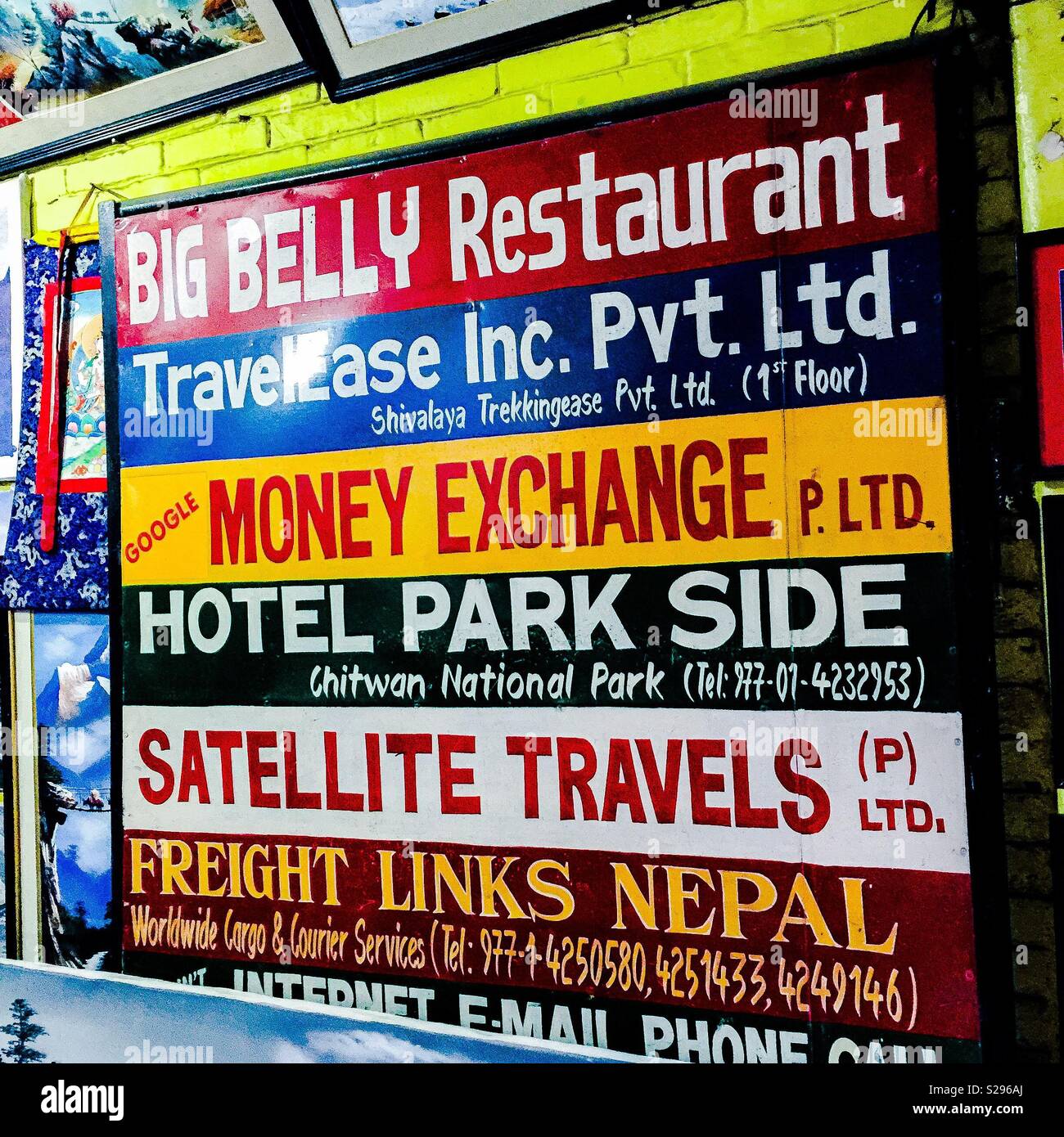 Business advertising, Kathmandu, Nepal Stock Photo - Alamy