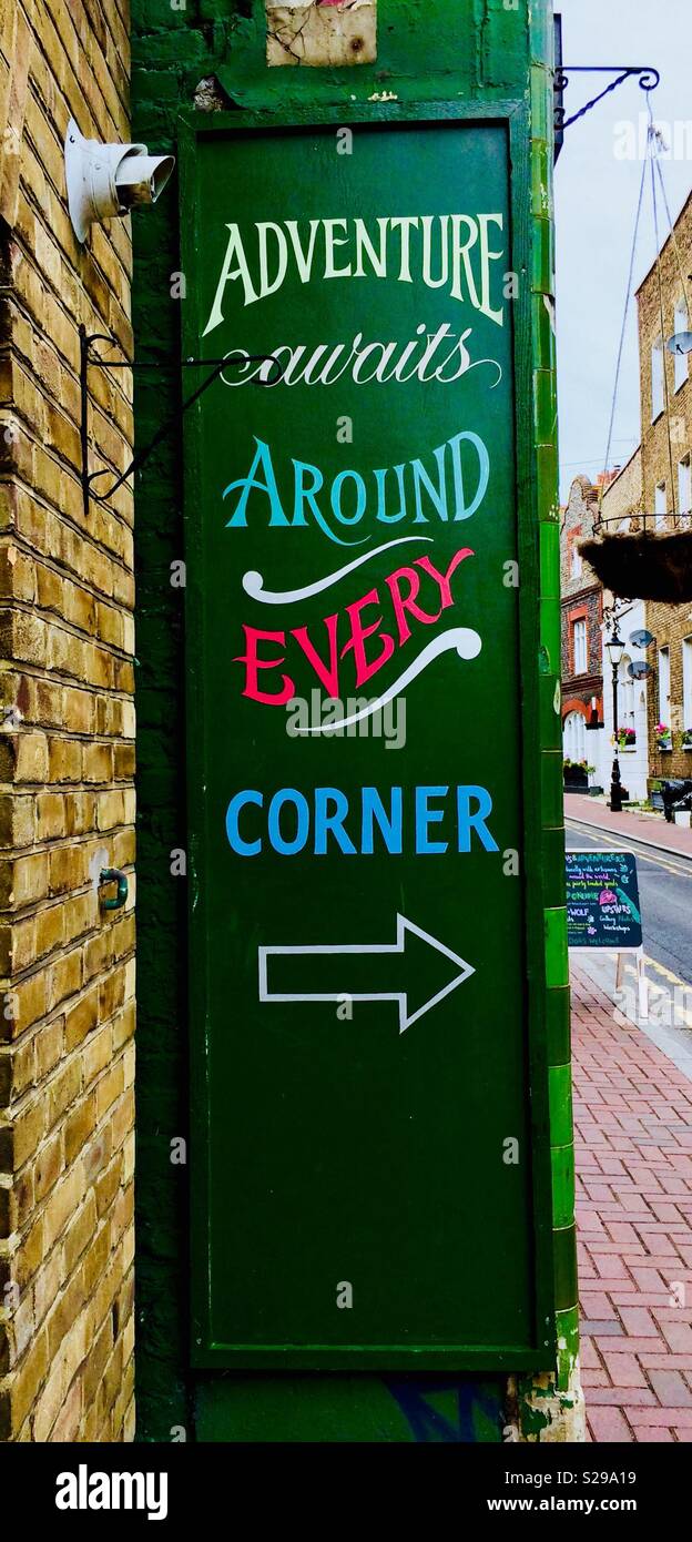 Adventure awaits around every corner Stock Photo - Alamy