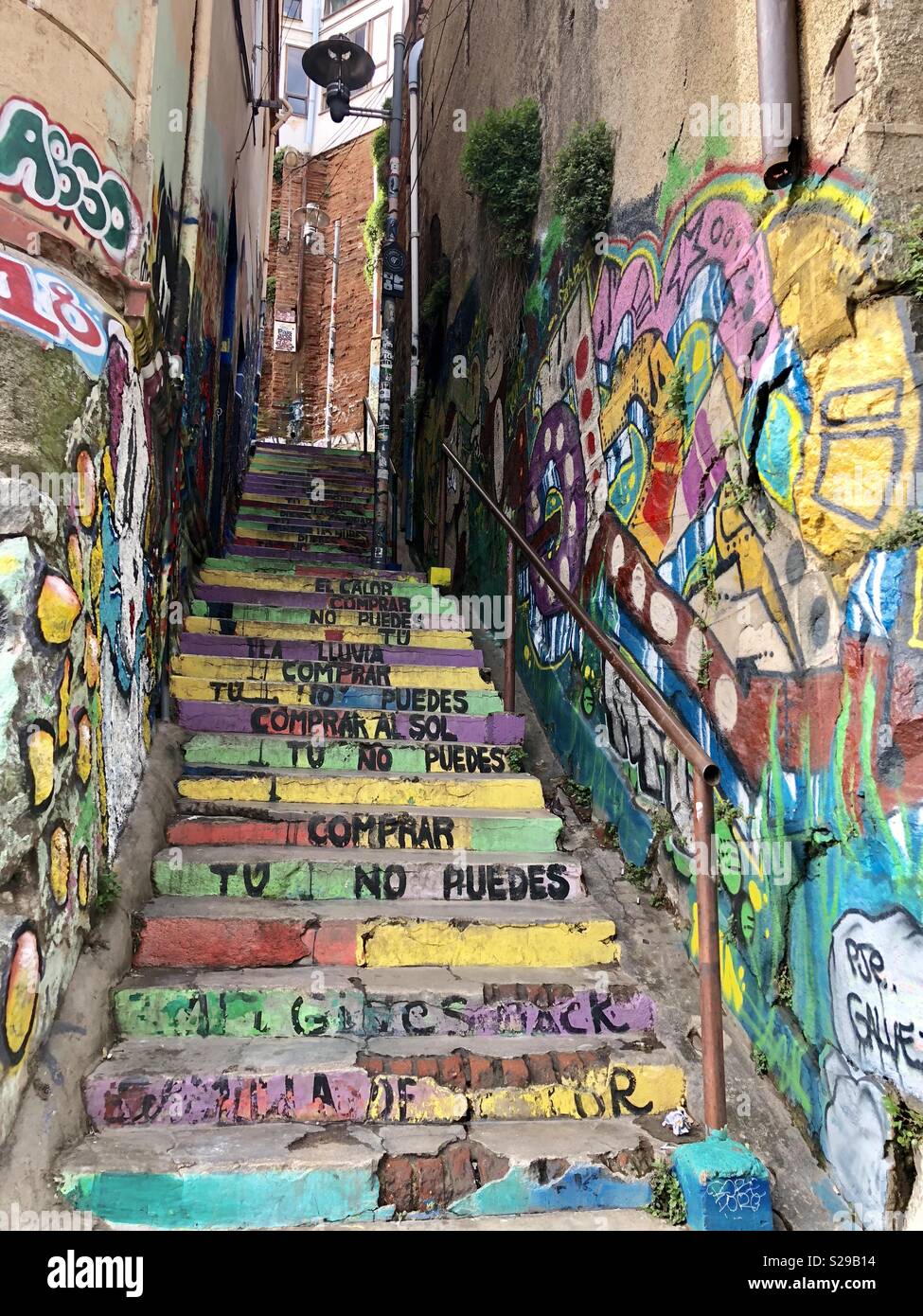 Graffiti tag stairs hi-res stock photography and images - Alamy