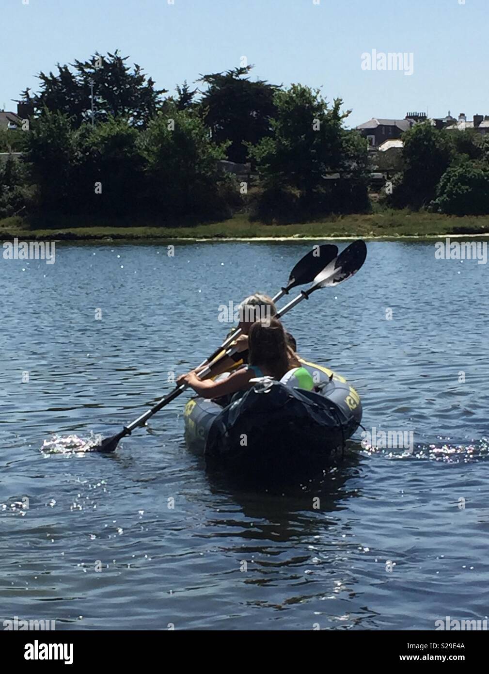 Kayaking on the lake Stock Photo - Alamy