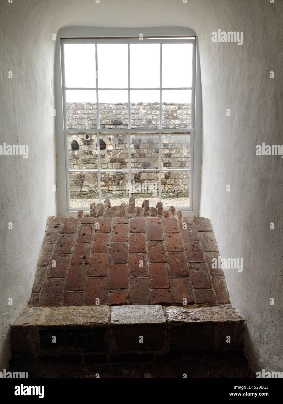 A Window inside Deal Castle Stock Photo - Alamy