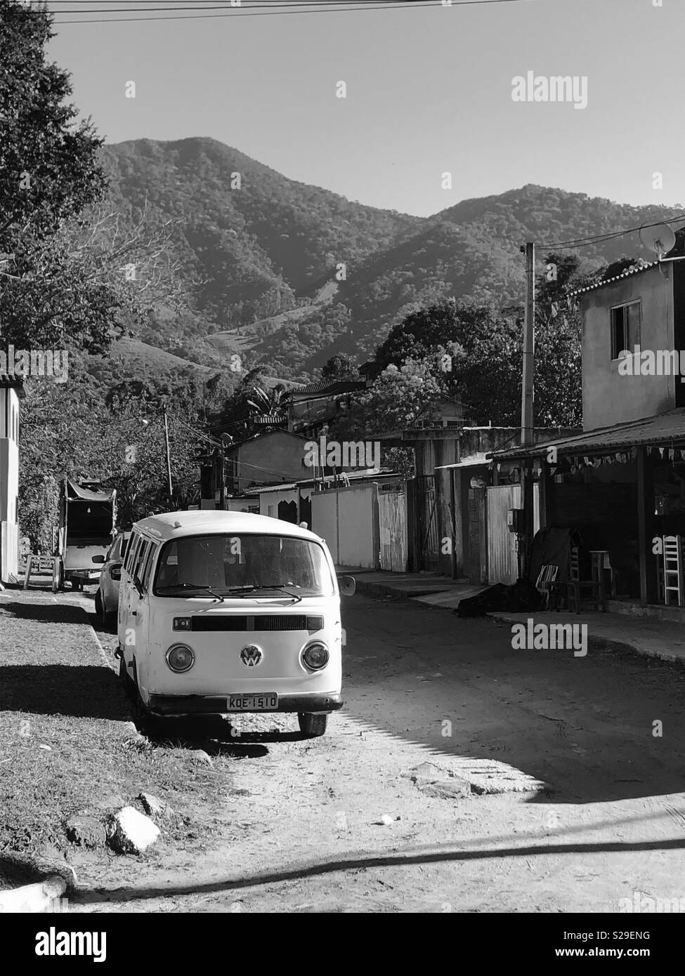 B&W Hippy Van, Sana, RJ, Brazil Stock Photo - Alamy