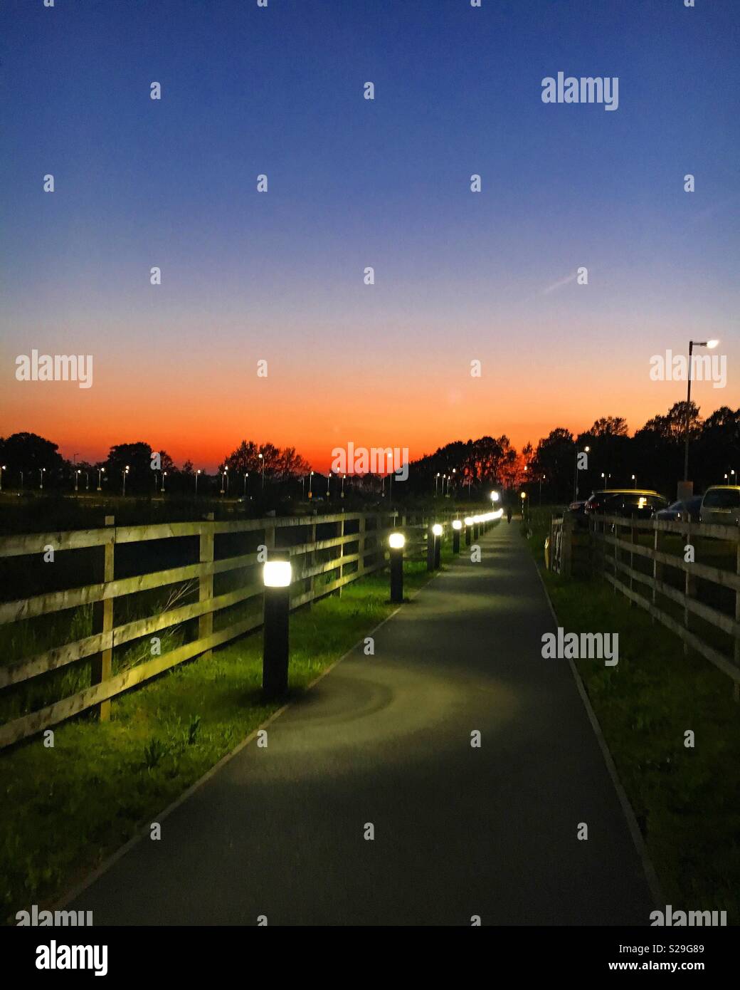 Pathway lights hi-res stock photography and images - Alamy