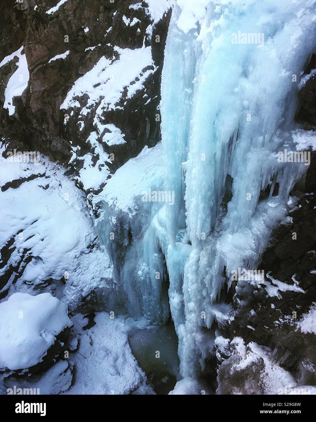Ice waterfall in the Ouray gorge Stock Photo - Alamy