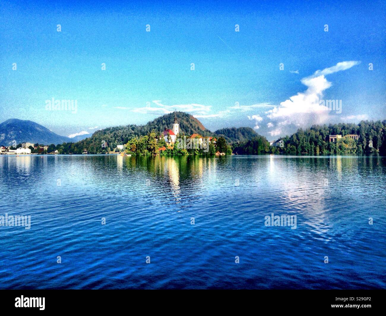 Bled with the clouds hi-res stock photography and images - Alamy